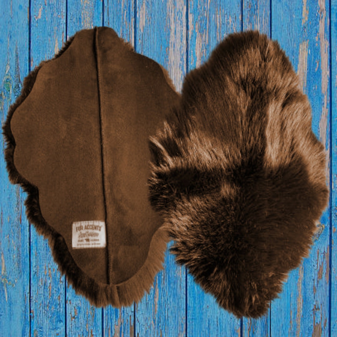 Fur Accents Exclusive, Beaver Pelt Rug, Faux Fur, Exotic Animal Pelt ...
