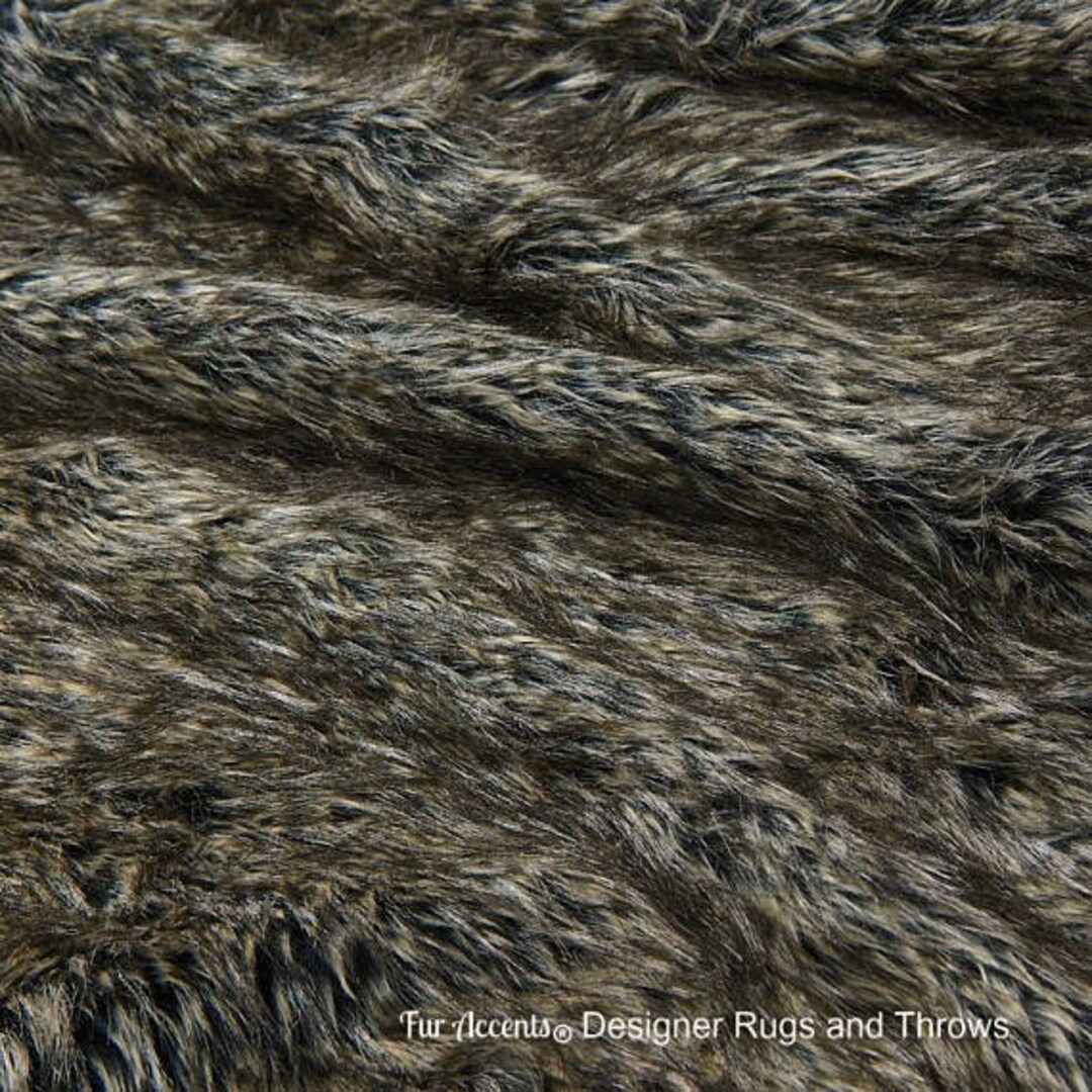 Faux Fur Swatch, Cutting,craft Squares, Tan and Grey Speckled Wolf ...