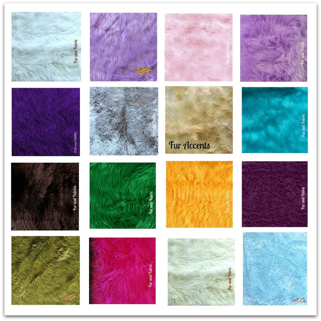 Sample Swatch / Pick Your Color / Shag Plush Fur 4"x4" - Etsy