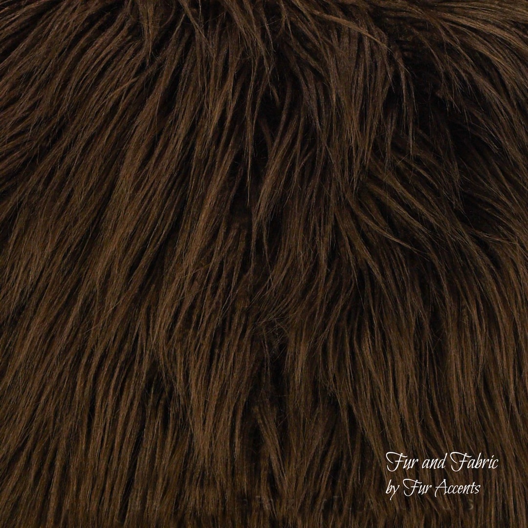 Dark Brown Color Mongolian Sheepskin,llama Faux Fur,fabric,craft ...
