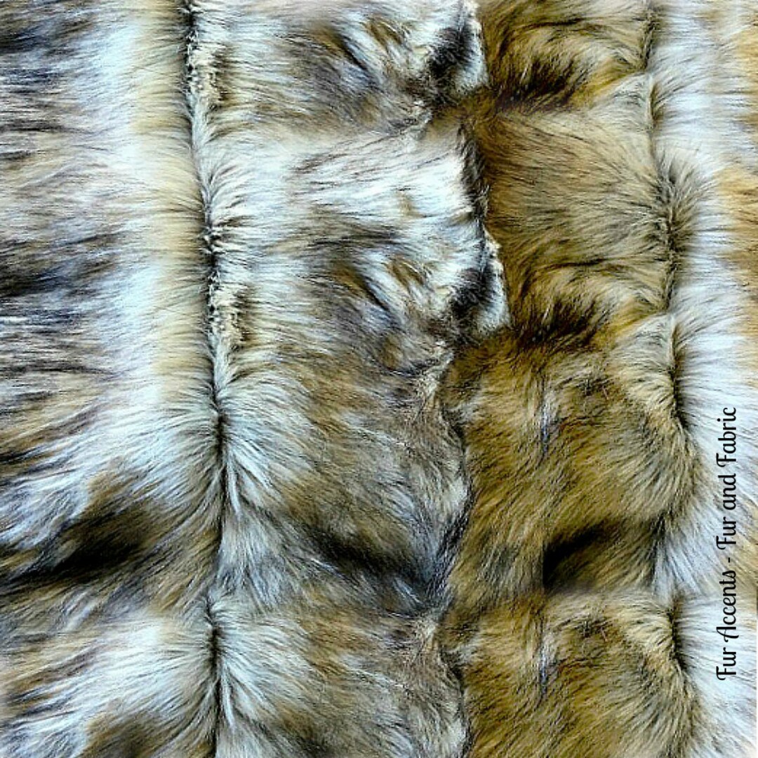Pieced Fur - Luxurious Faux Fur Fabric - New Gray Wolf - Exotic Fur ...