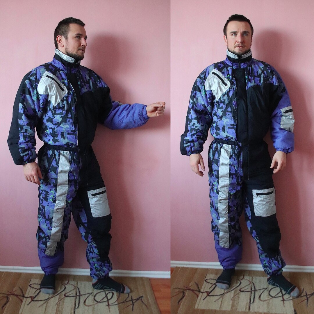 Vintage One Piece Ski Suit Ski Costume. Winter Sportswear, Activewear ...