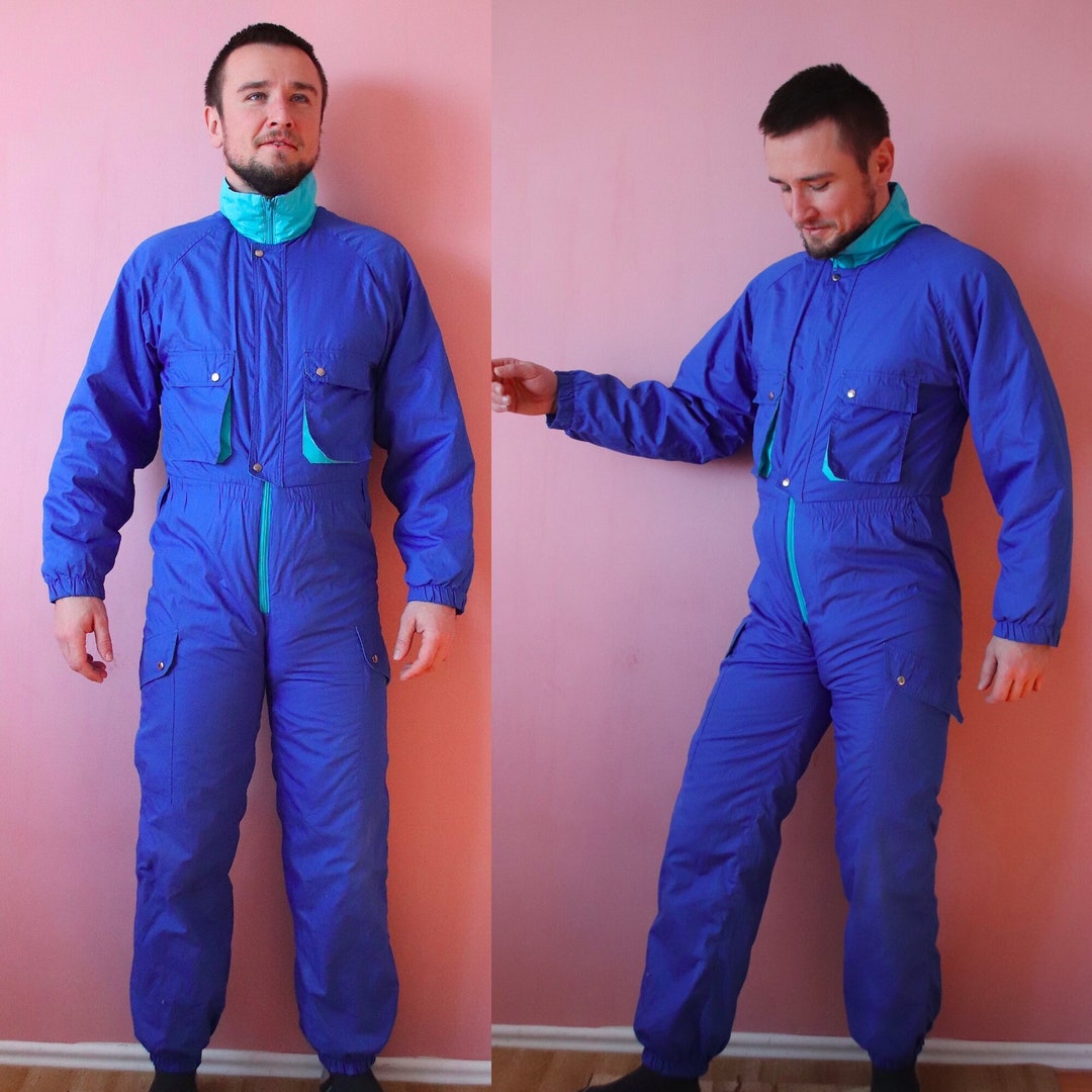 Vintage One Piece Ski Suit Ski Costume. Winter Sportswear, Activewear ...