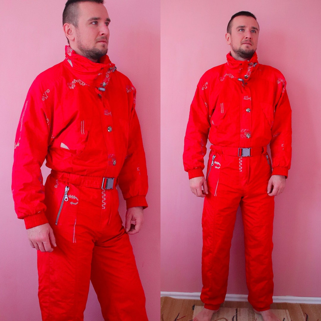 Vintage One Piece Ski Costume, Ski Suit. Winter Sportswear, Activewear ...