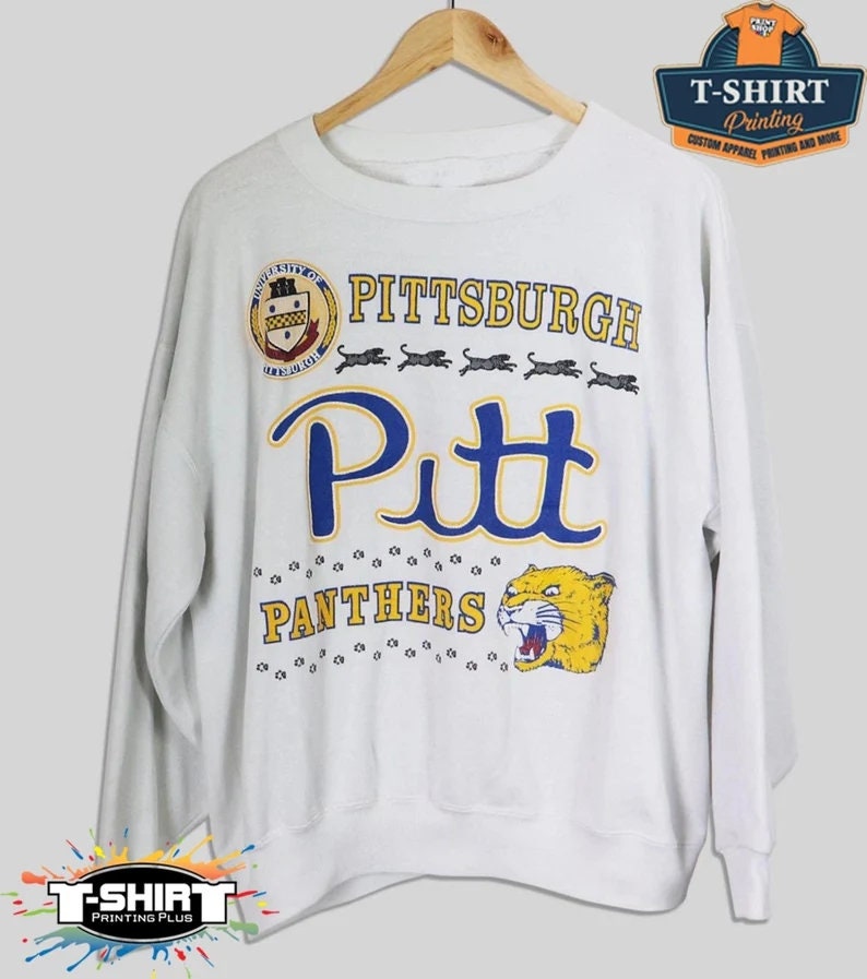 Vintage University of Pitt Panthers Logo Sweatshirt, Pittsburgh ...