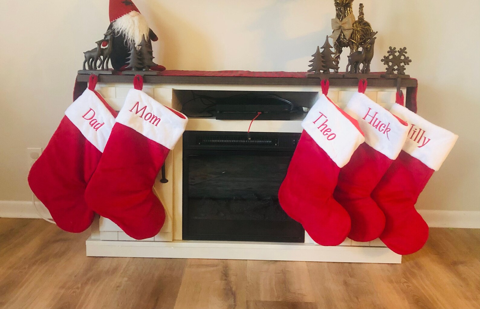 Personalized Family Christmas Stockings Red Velvet Stockings - Etsy