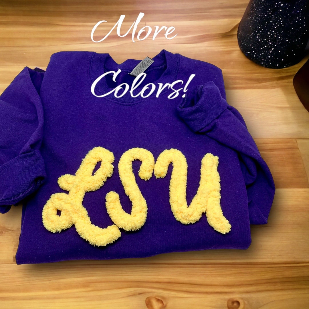 Chenille Yarn Sweatshirt College Sports Shirts Spirit Wear Custom ...