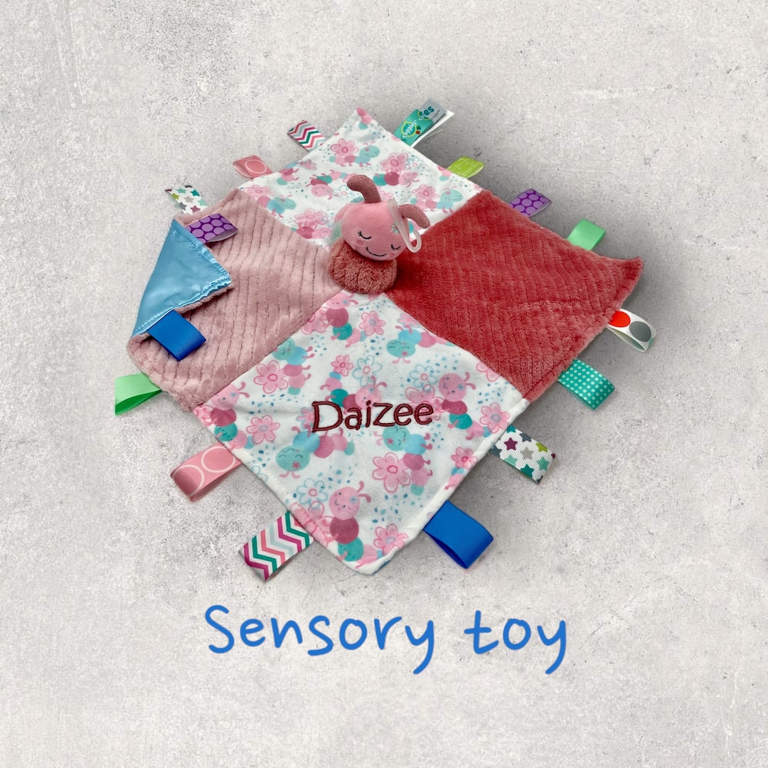 Personalized Baby Lovey Blankie, Newborn Gift Taggie Blanket, Baby ...