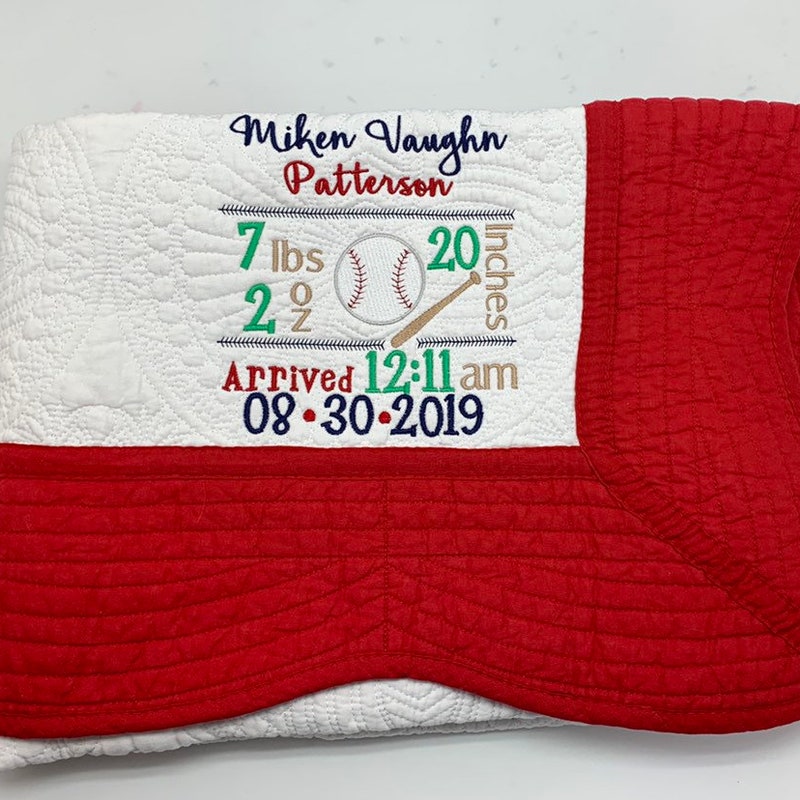 Baseball Baby Quilt - Etsy