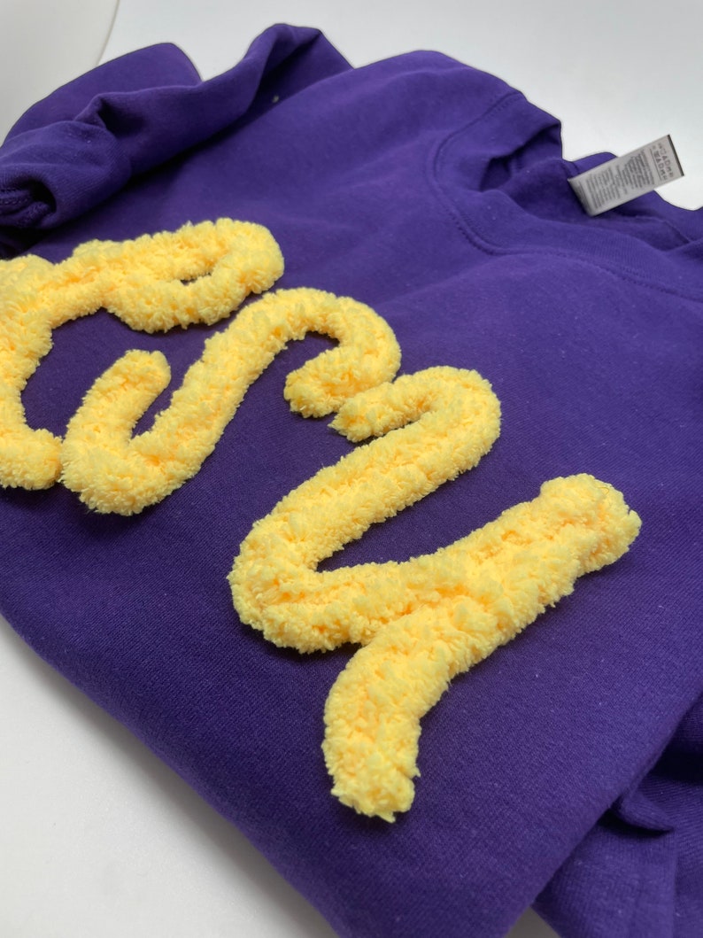 Chenille Yarn Sweatshirt College Sports Shirts Spirit Wear - Etsy