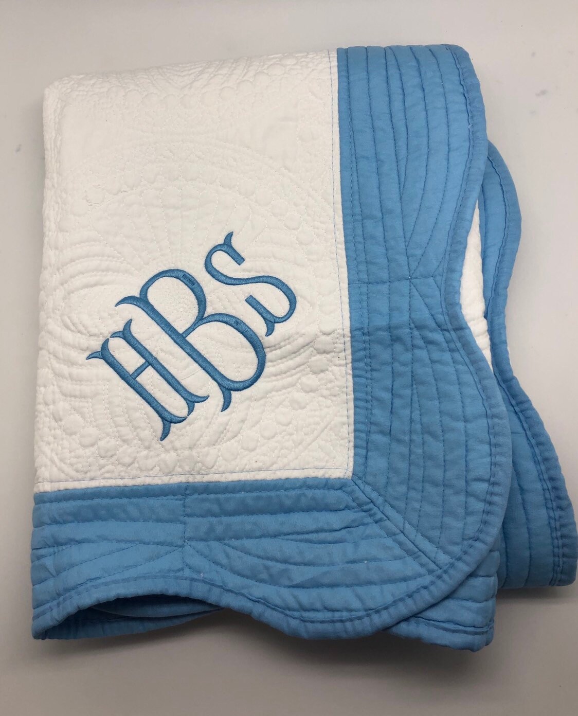 Monogram Baby Quilt Personalized Baby Gift Newborn Baby Boy | Etsy