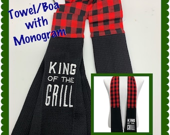 Personalized Kitchen Boa Towel Scarf Kitchen Accessories - Etsy