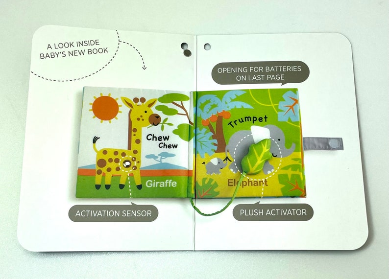 Personalized Soft Book With Music Sounds Fabric Cloth Book - Etsy