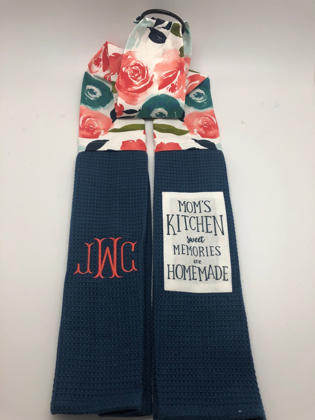 Personalized Kitchen Boa Towel Scarf: Monogrammed Floral Kitchen ...