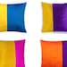 Color Block Cushions, Colorblock Silk Pillows, Handmade Silk Cushion ...