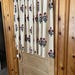 Red Blue Poppy Print Valance, Cafe Curtains, Small Size Panels, Kitchen ...
