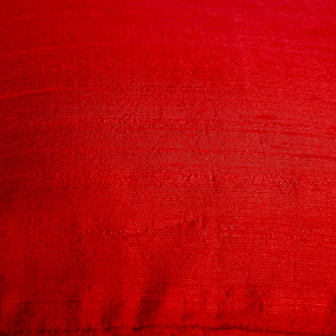 Red Raw Silk Pillow Cover-solid Red Dupioni Silk Cushion - Etsy