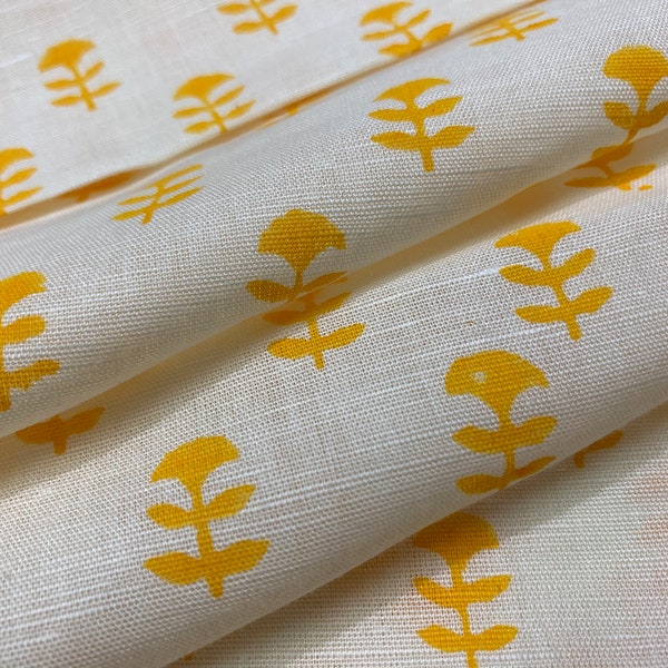 Printed Linen Fabric - Etsy