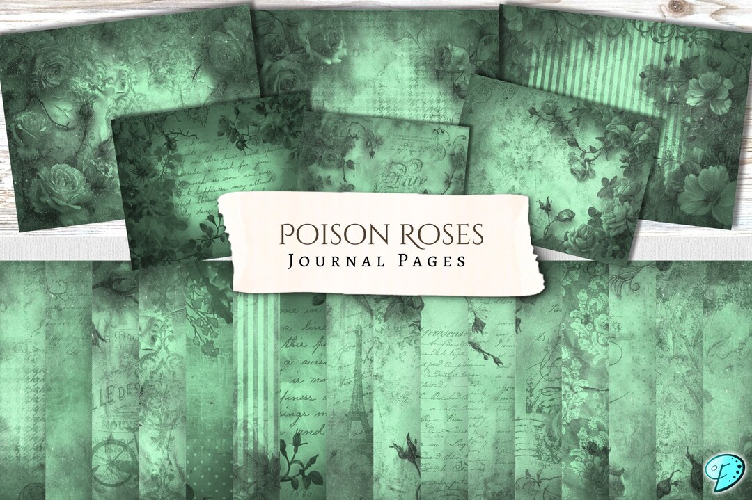 Poison Roses Digital Printable Journal Paper | Ephemera | Vintage ...