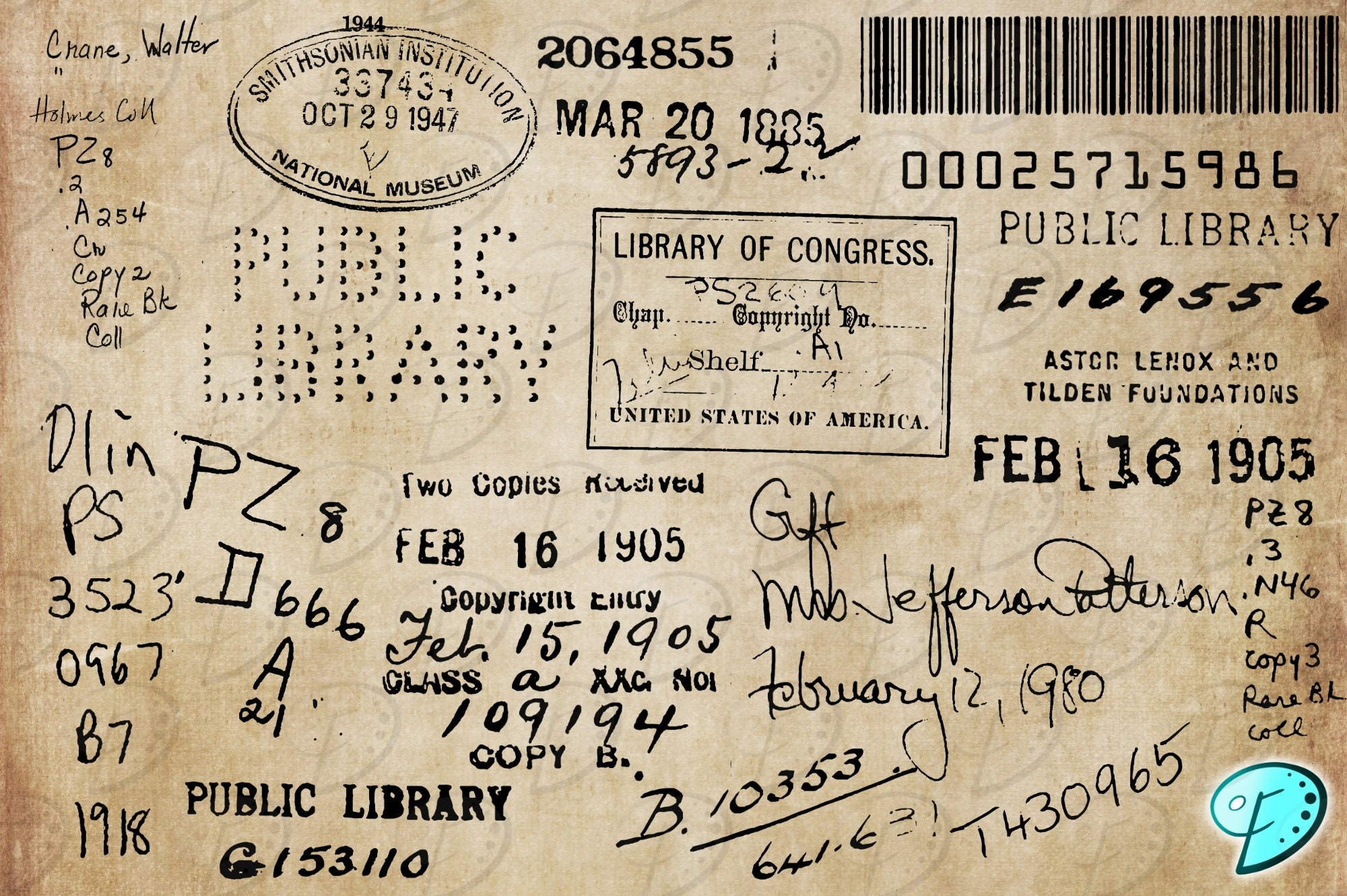 Library Book Stamps SVG & PNG Bundle | Digital | Overlay | Distressed ...