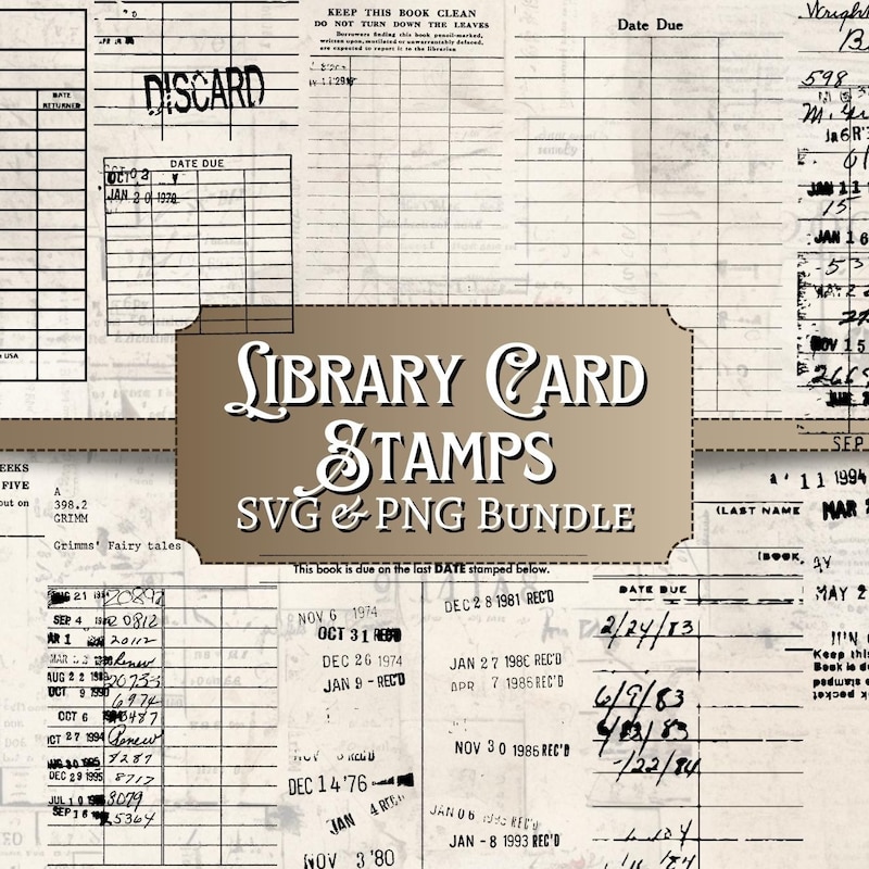 Library Card - Etsy