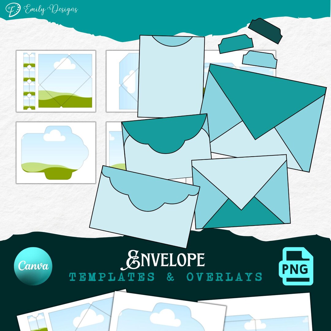 Envelope Templates & Overlays | Junk Journal | Scrapbook | Ephemera ...