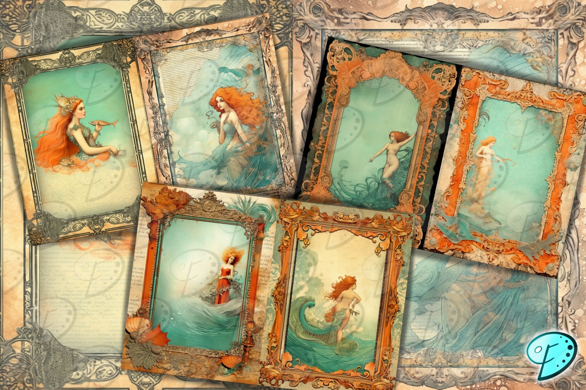 Fire Mermaids Junk Journal Kit - Etsy