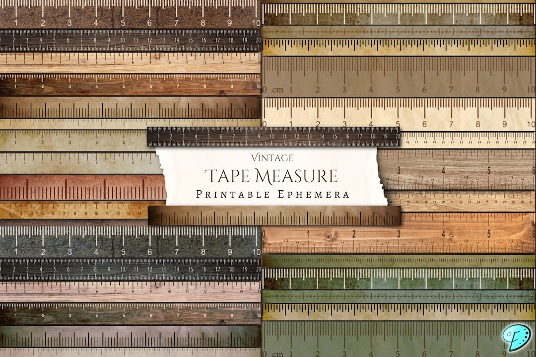 Vintage Tape Measure Printable Ephemera | Digital | Overlay | Junk ...