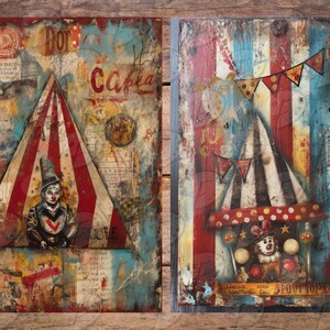 Carnival Magic Vintage Printable Digital Papers: Scrapbook Paper ...