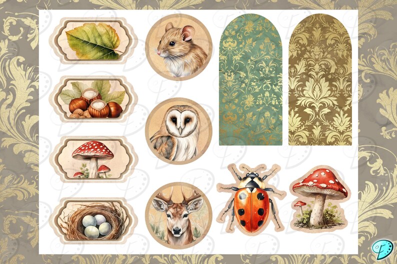 British Woodland Junk Journal Kit | Ephemera | Antique | Vintage ...