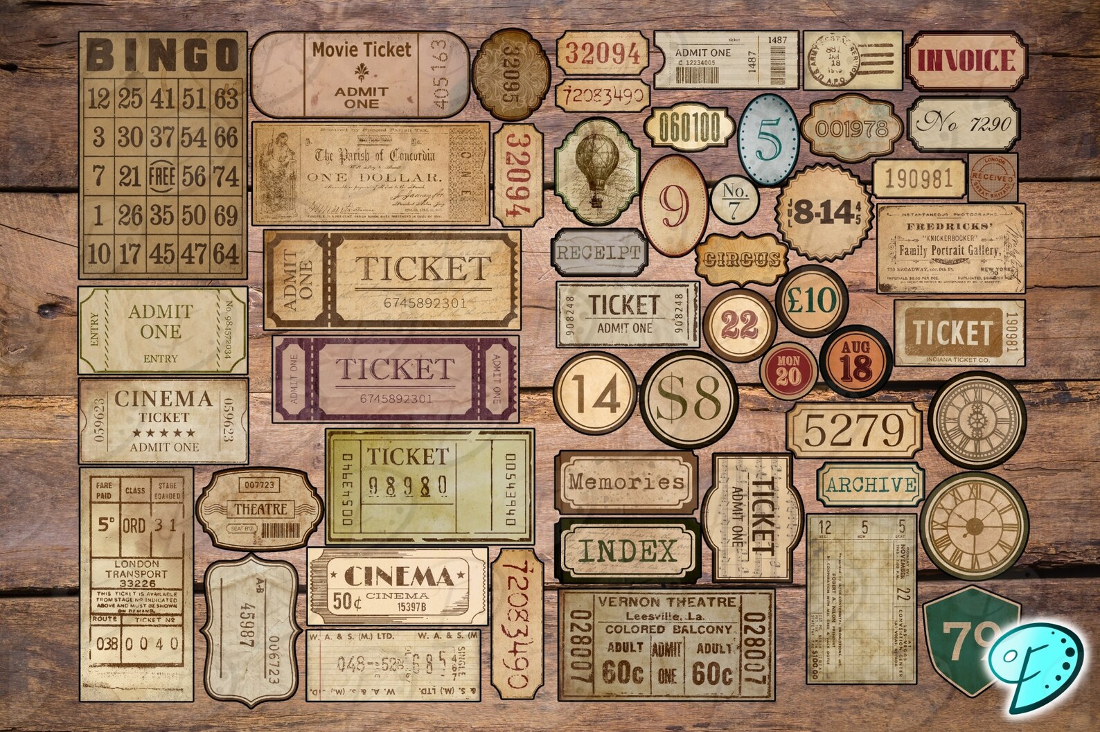 Vintage Junk Ephemera Printables Vol. 1 Antique Aged Printable Junk ...