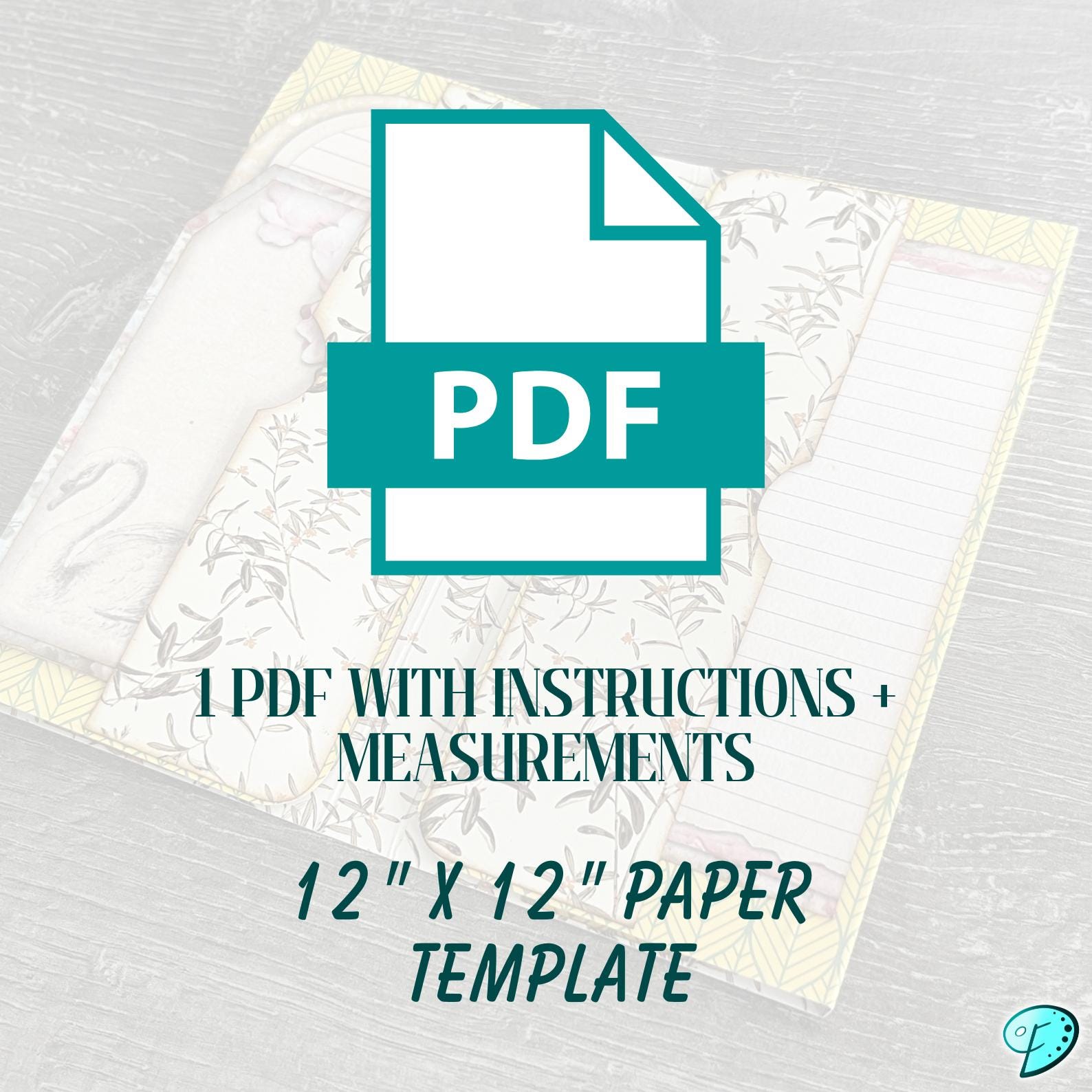 Simple Double Fold Folio One Page Wonder Template | Junk Journal ...