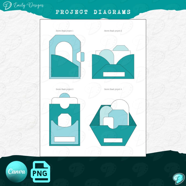 Secret Stash: Hidden Pockets & Tuck Spots Template | Junk Journal ...
