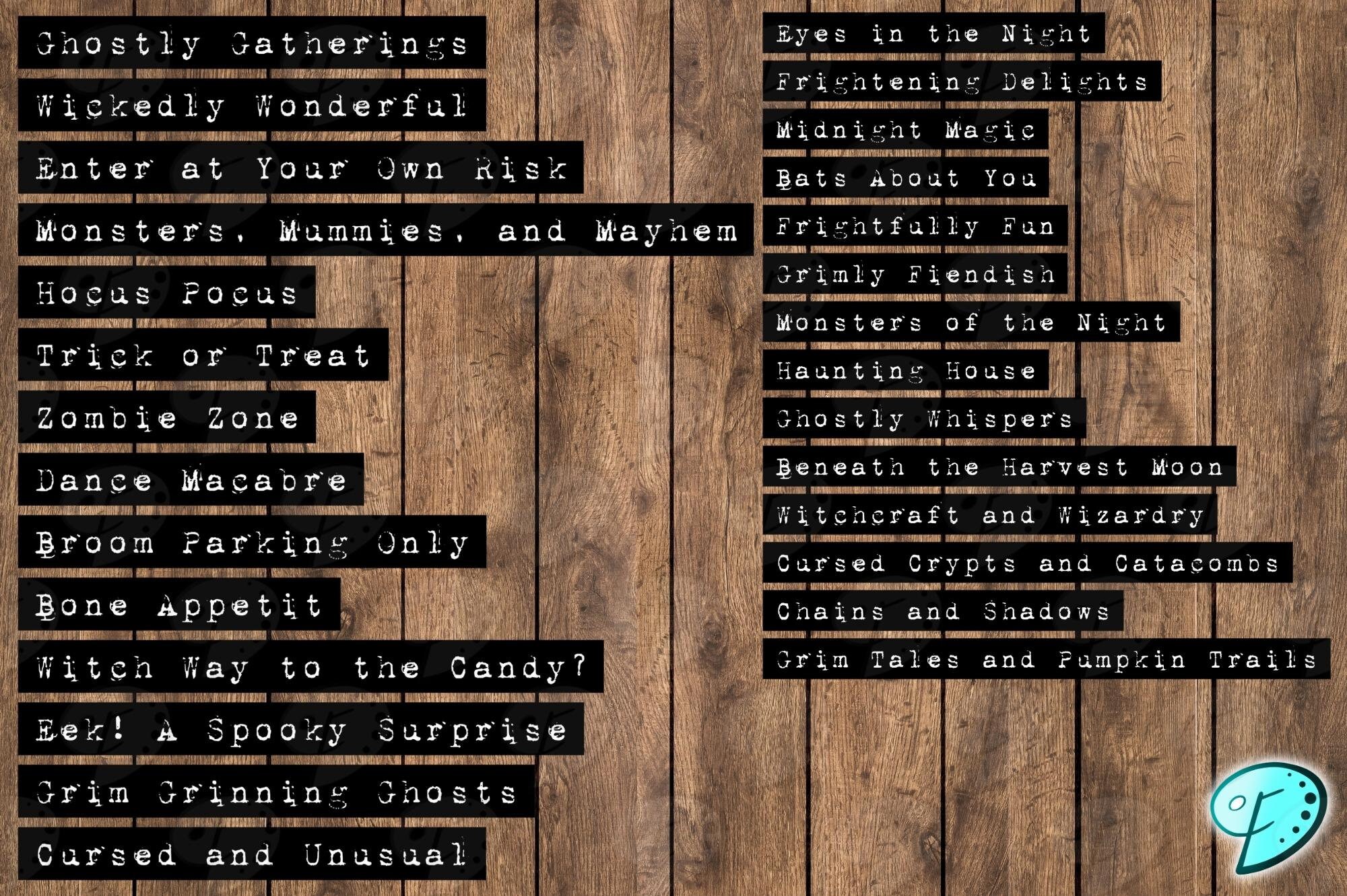 Ghostly Sentiments Halloween Themed Transparent PNG Files | Cricut ...