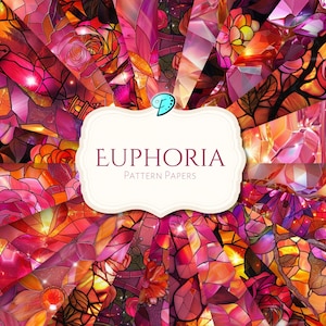 Euphoria Printable Digital Papers: Scrapbook Paper, Printable Paper ...