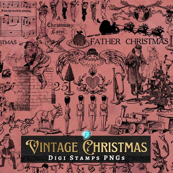 Christmas Digi Stamp - Etsy