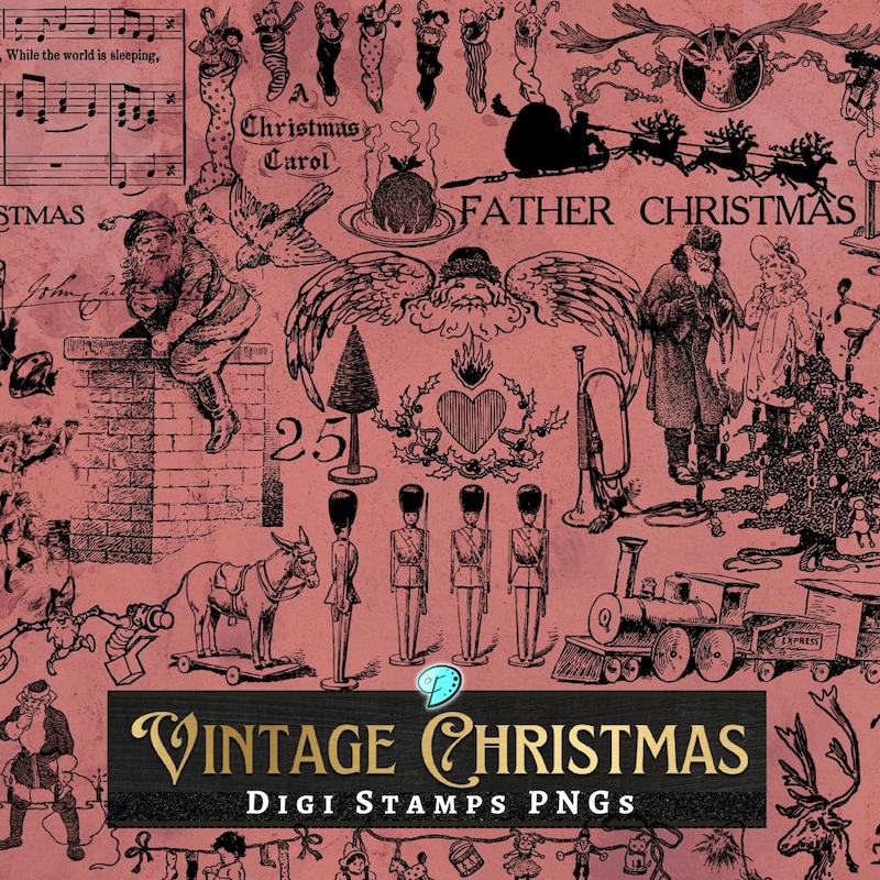 Christmas Digi Stamp - Etsy