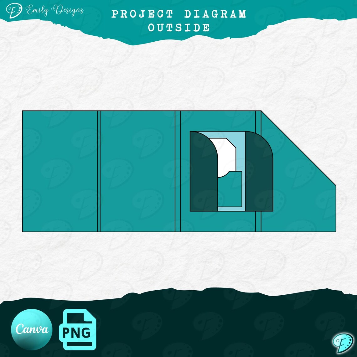 Simple Trifold Folio Template | Junk Journal | Scrapbook | Ephemera ...
