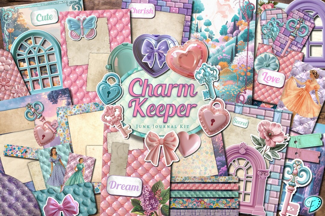 Charm Keeper Junk Journal Kit | Scrapbook | Card Making | Vintage ...