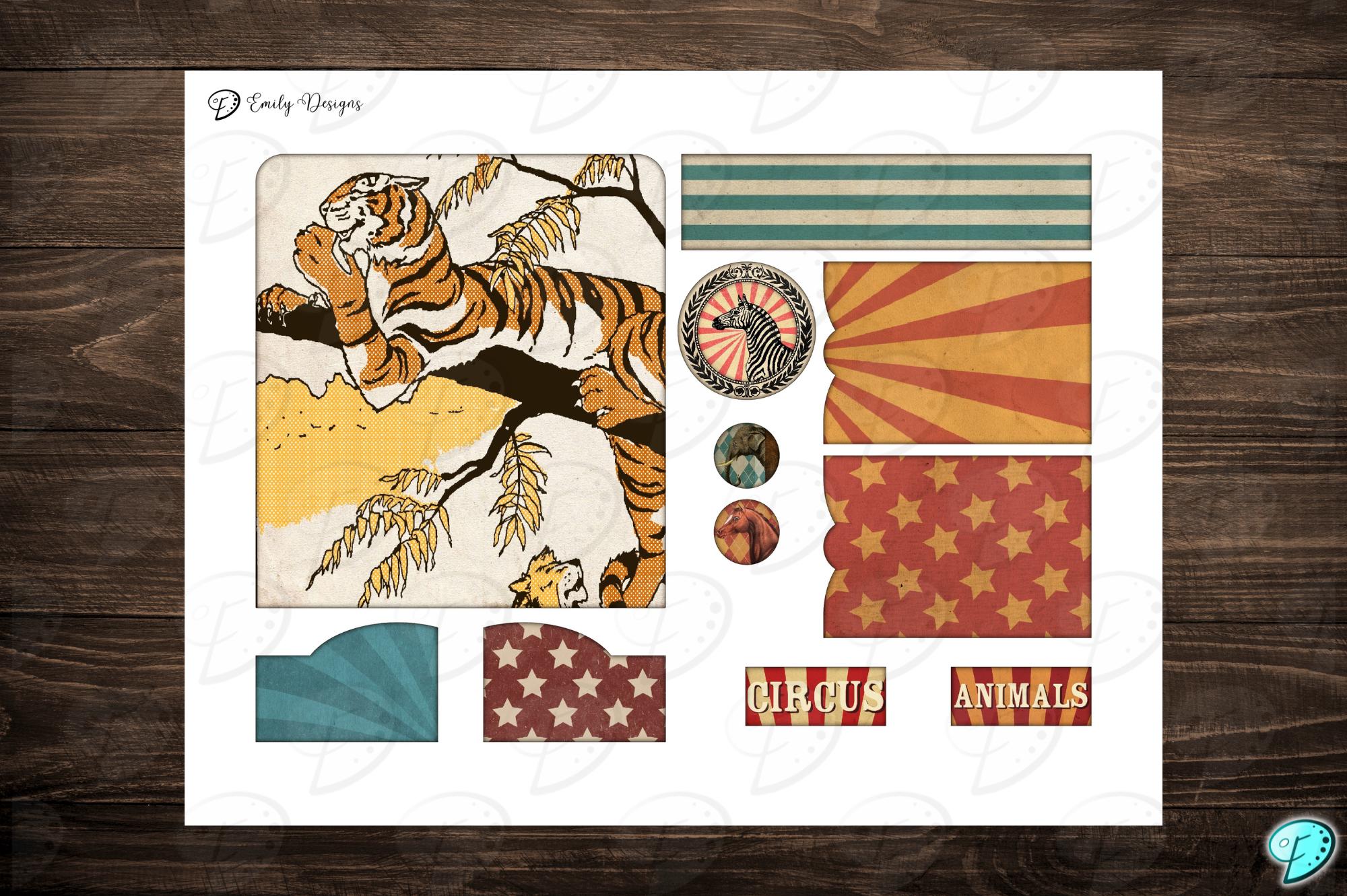Cut and Craft Circus Animals Wardrobe Folio Kit | Printable | Vintage ...
