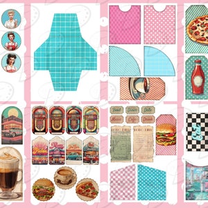 Retro Diner Junk Journal Kit | Ephemera | Antique | Vintage | Scrapbook ...