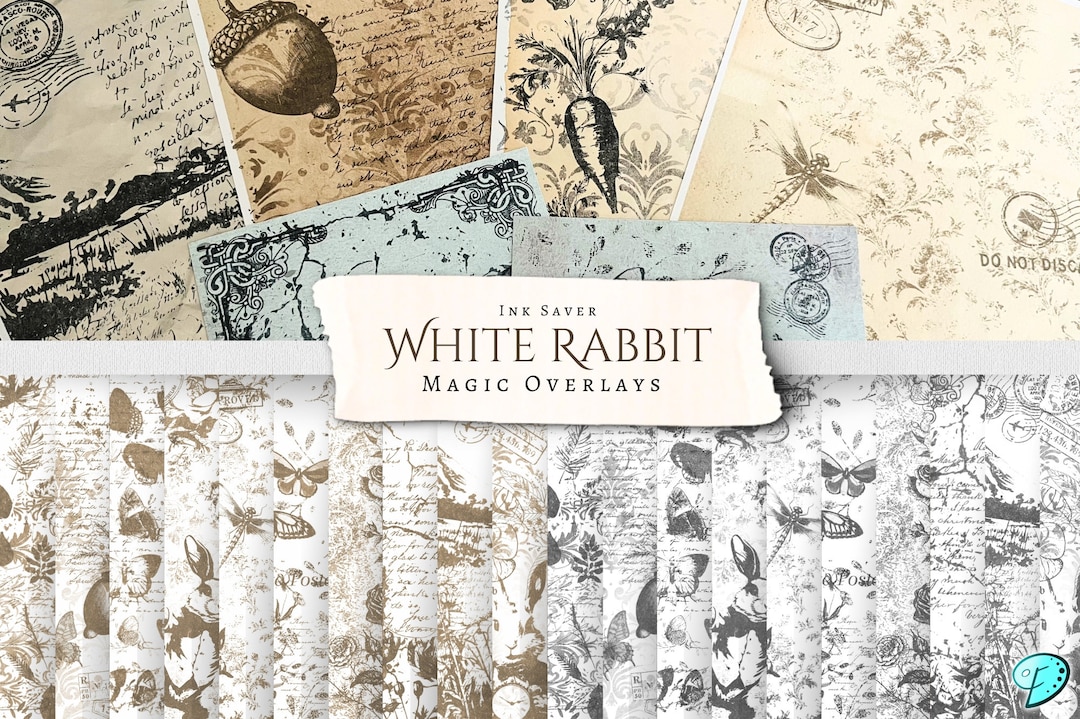 White Rabbit Magic Overlays | Pattern | Background | Ink Saver ...