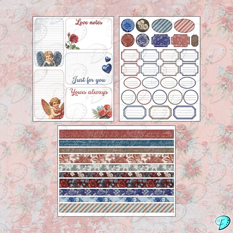 Cupid's Letter Hub Writing Kit | Scrapbook | Digital | Ephemera | Junk ...
