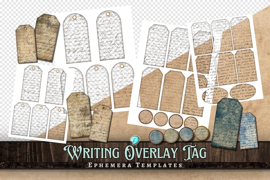 Writing Overlay Tag Ephemera Template | Background | Card Making ...