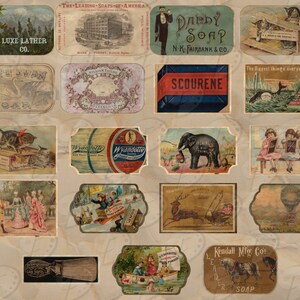 Vintage Soap Labels and Tags | Digital | Ephemera | Junk Journal ...