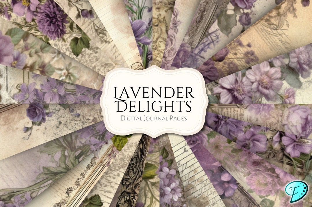 Lavender Delight Junk Journal Pages | Ephemera | Antique | Vintage ...