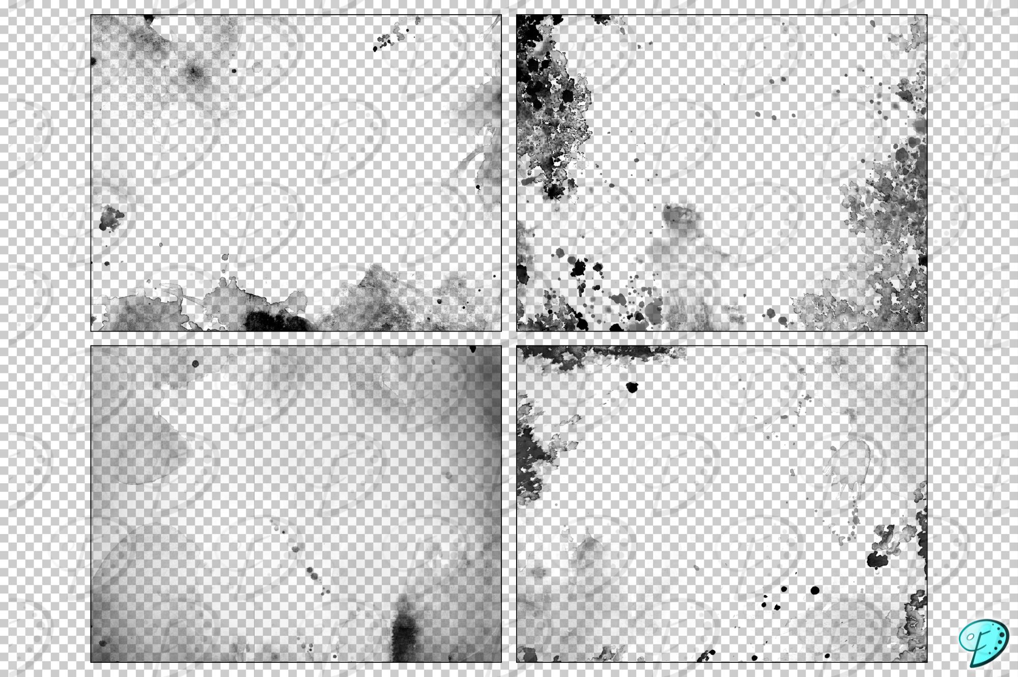 Ink Bleed Edge Overlays | Overlay | Distressed | Junk Journal ...