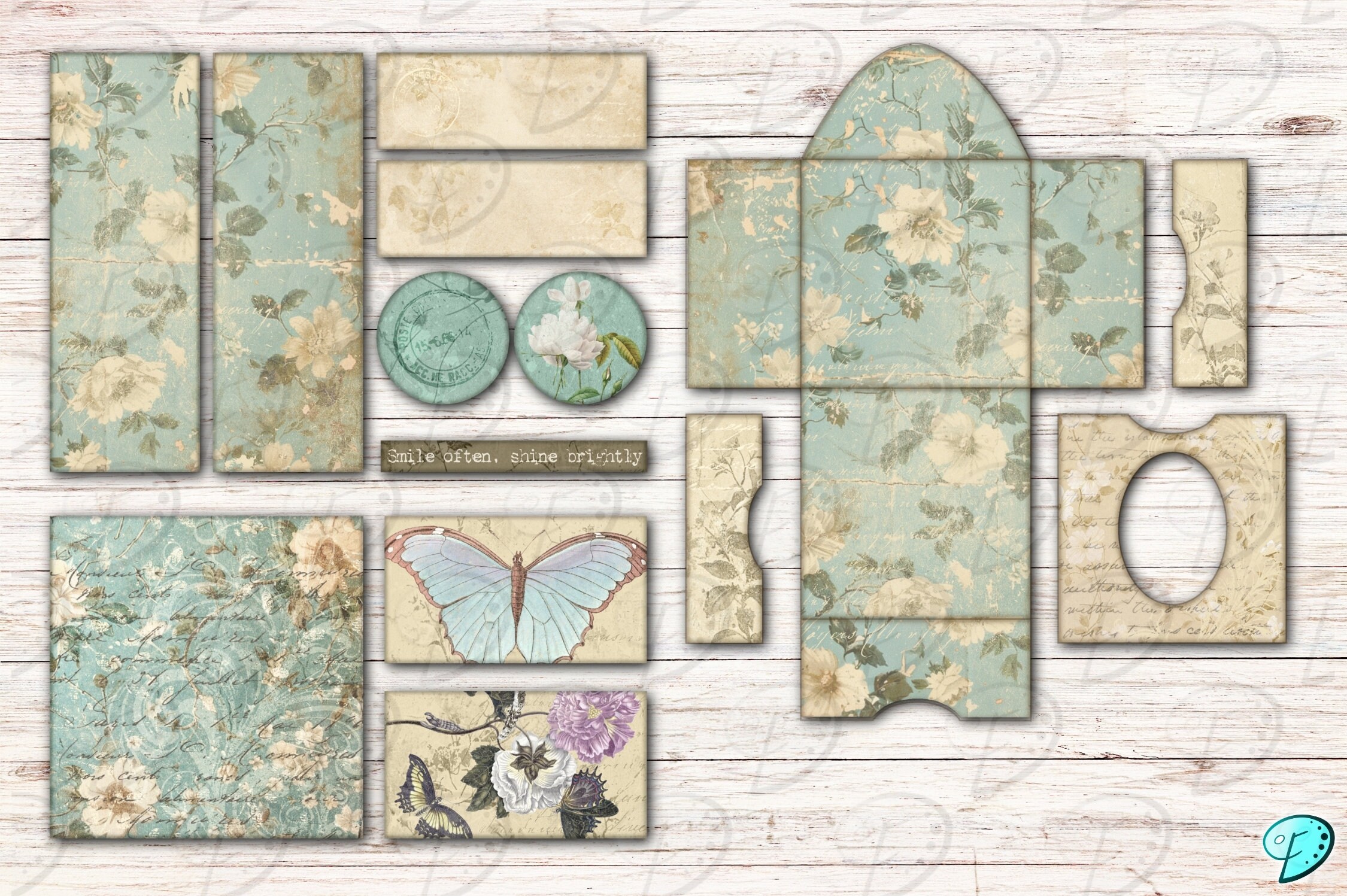 Easy-peasy Charming Chic Printable Folio Mini Kit Ephemera Vintage ...