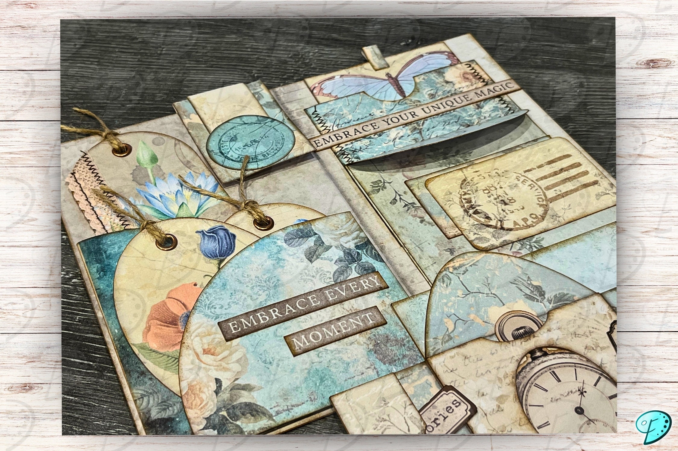Easy-peasy Charming Chic Printable Folio Mini Kit Ephemera Vintage ...