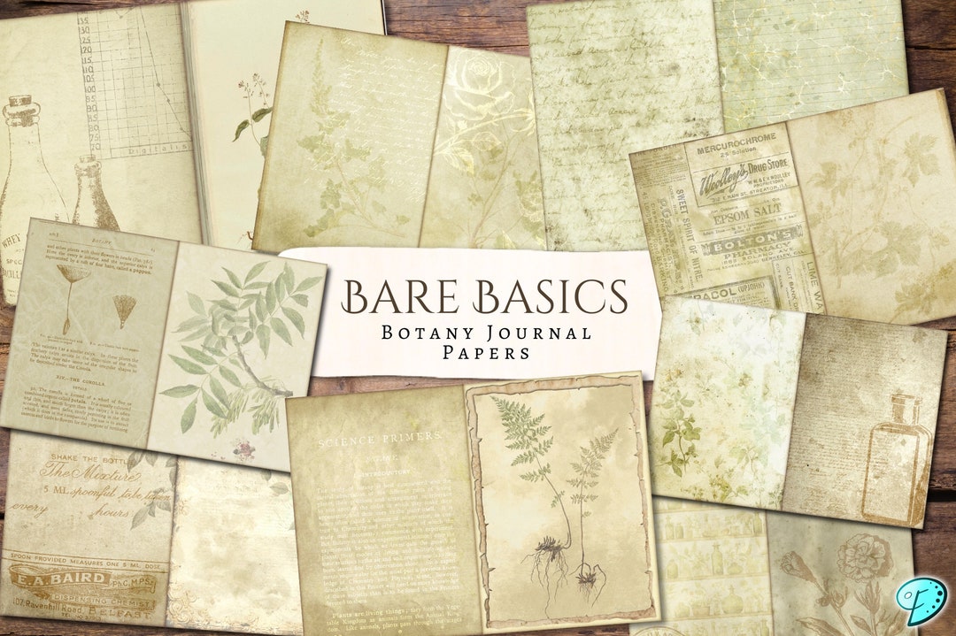 Bare Basics Botany Journal Papers | Antique | Aged | Junk Journal ...